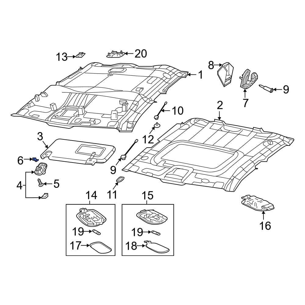 Ram OE 6512432AA - Sun Visor Nut