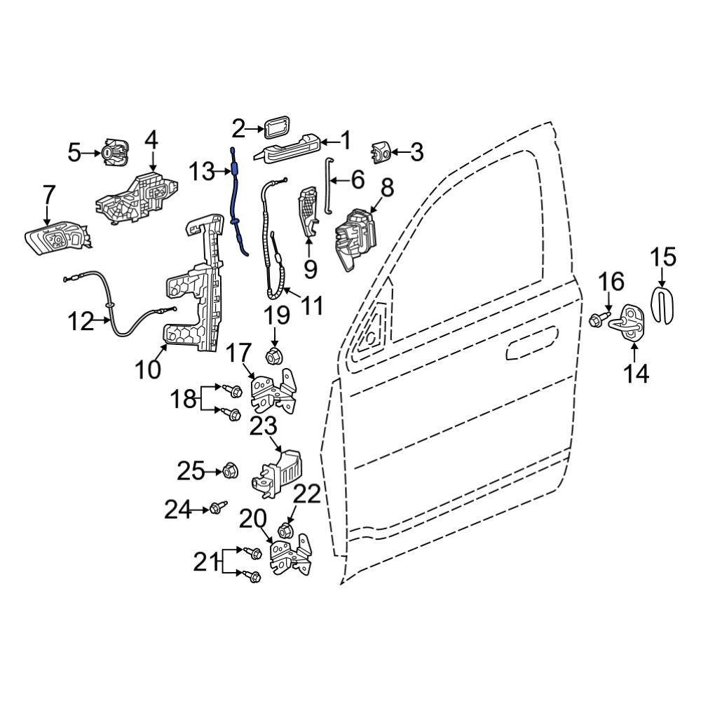 Ram OE 68321302AA - Front Door Lock Knob