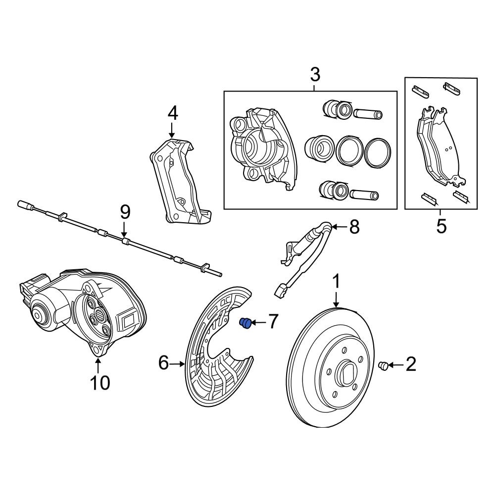 Ram OE 6105096AA - Brake Dust Shield Screw