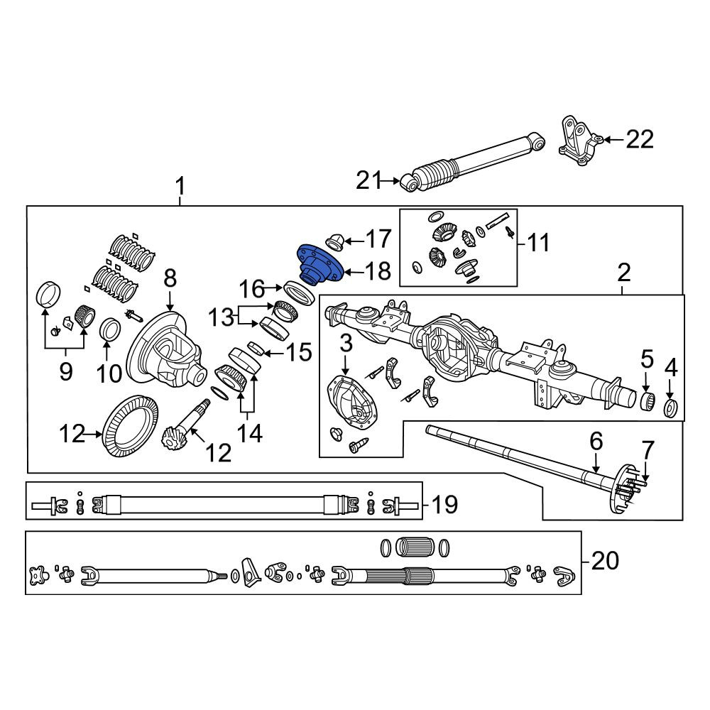Ram OE 68291581AA - Rear Drive Shaft Flange Yoke