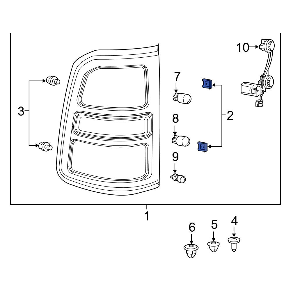 Ram OE 68396570AA - Tail Light Nut