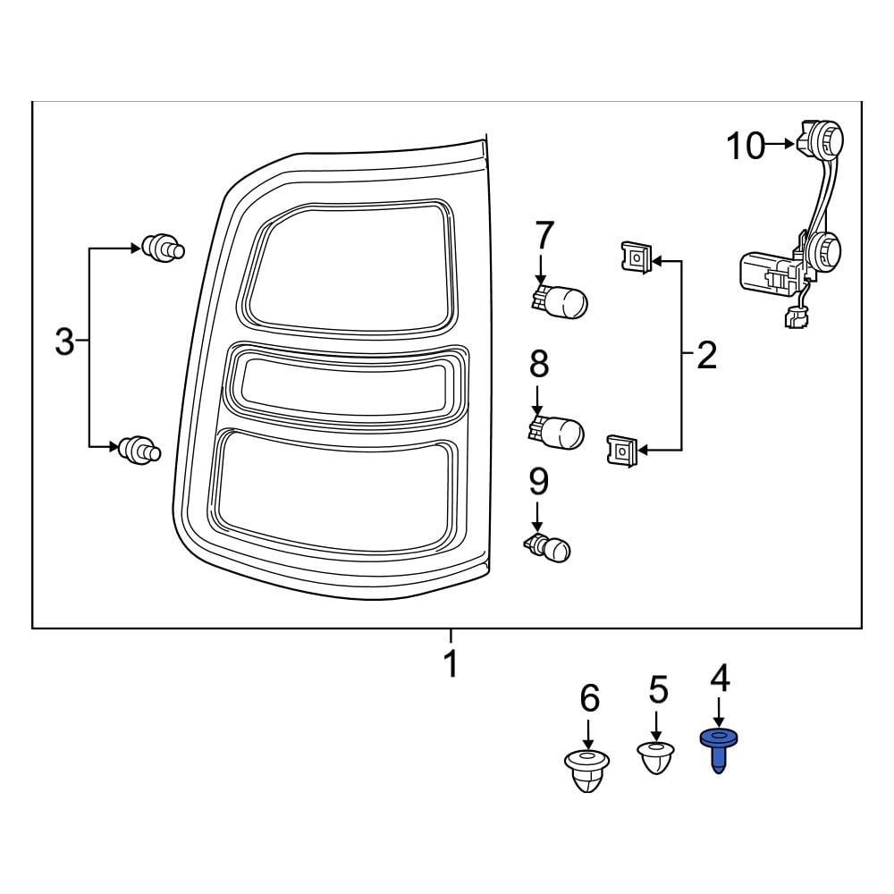 Ram OE 6511081AA - Tail Light Screw