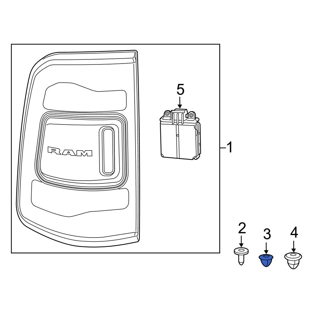 Ram OE 6511668AA - Tail Light Grommet