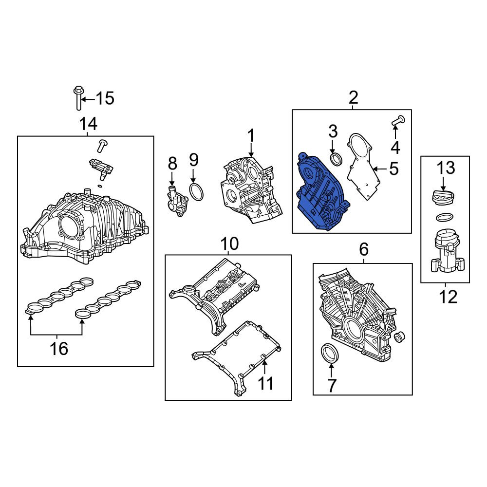 Ram OE 68490090AA - Left Upper Engine Timing Cover