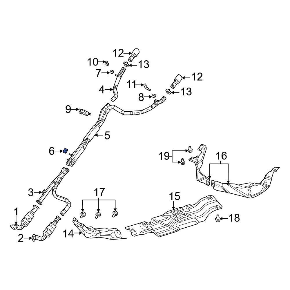 Ram OE 68268397AA - Front Exhaust System Hanger