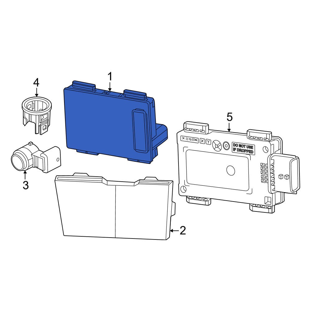 Ram OE 68567213AA - Front Cruise Control Distance Sensor
