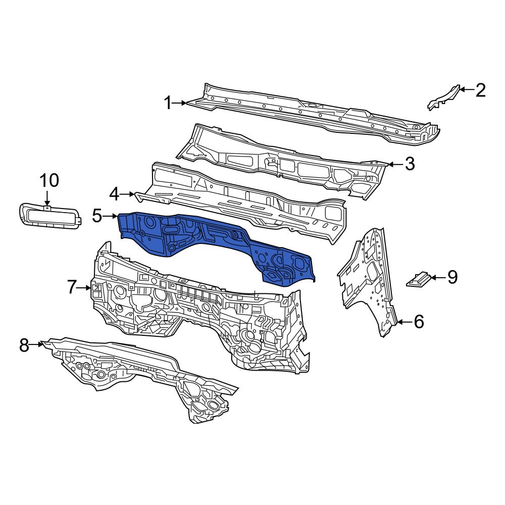 Ram OE 68276722AF - Front Firewall