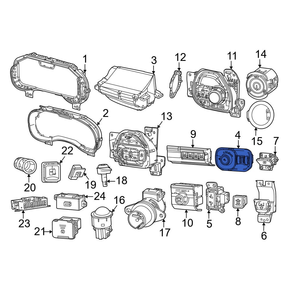 Ram OE 68156066AC - Headlight Switch