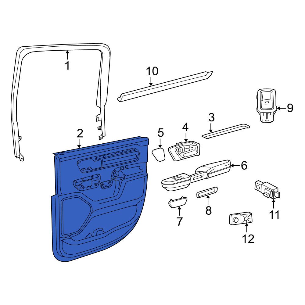 Ram OE 68573214AA - Front Right Outer Door Outer Panel