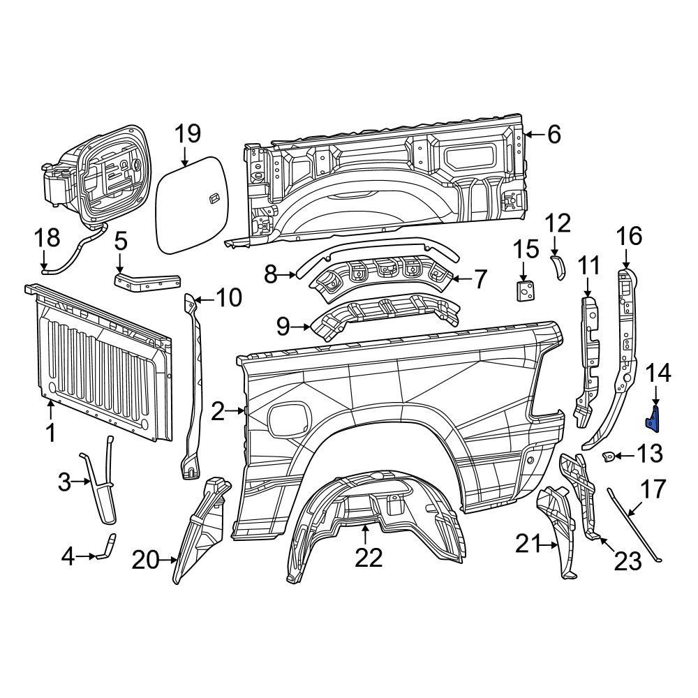 Ram OE 68362750AB - Lower Body D-Pillar Bracket