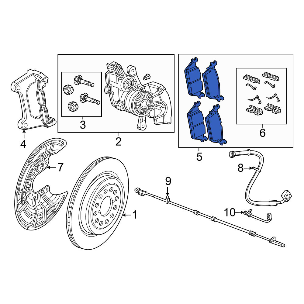 Ram OE 68412557AE - Front Disc Brake Pad Set