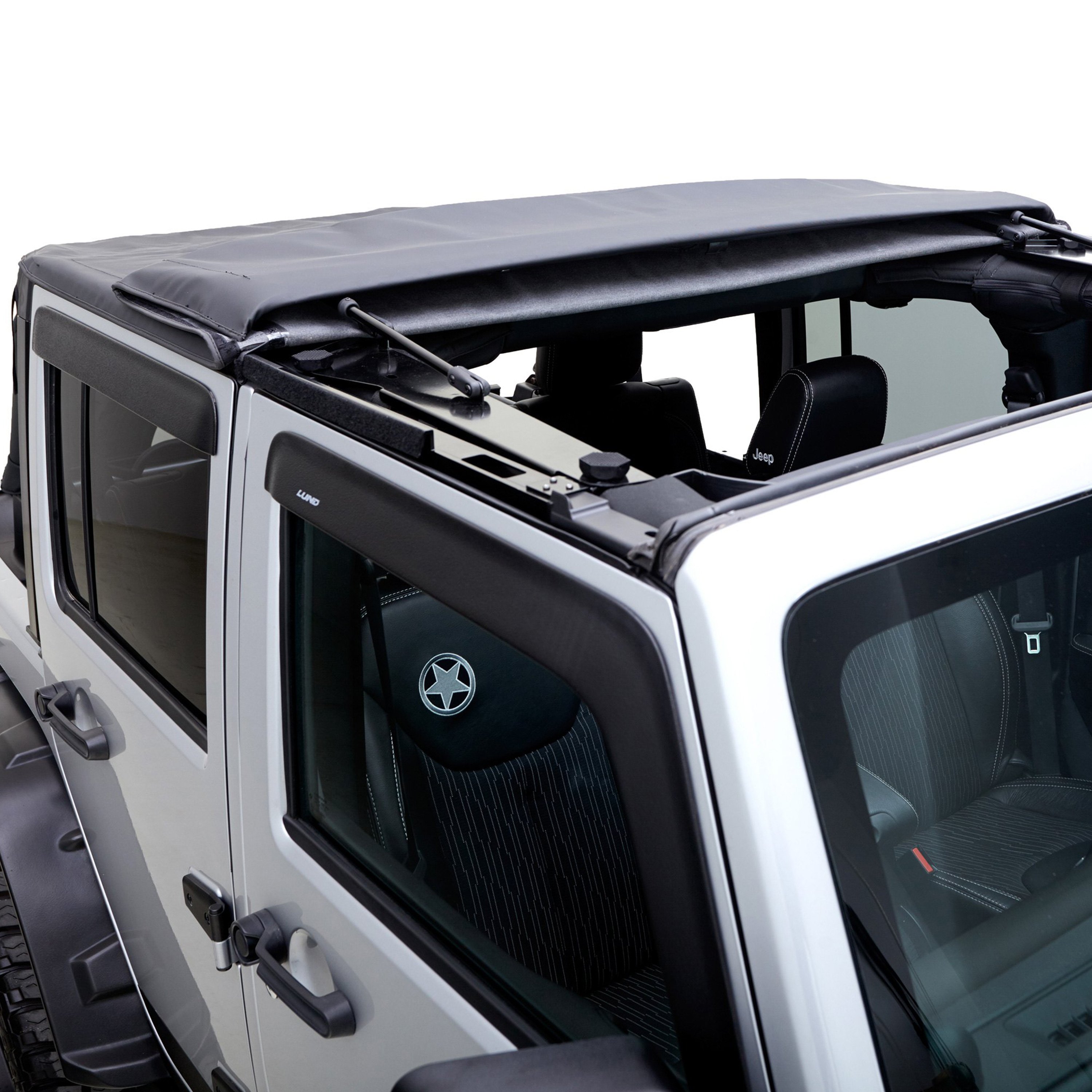 Rampage® 139935 - TrailView™ Black Diamond Frameless Fastback Soft Top