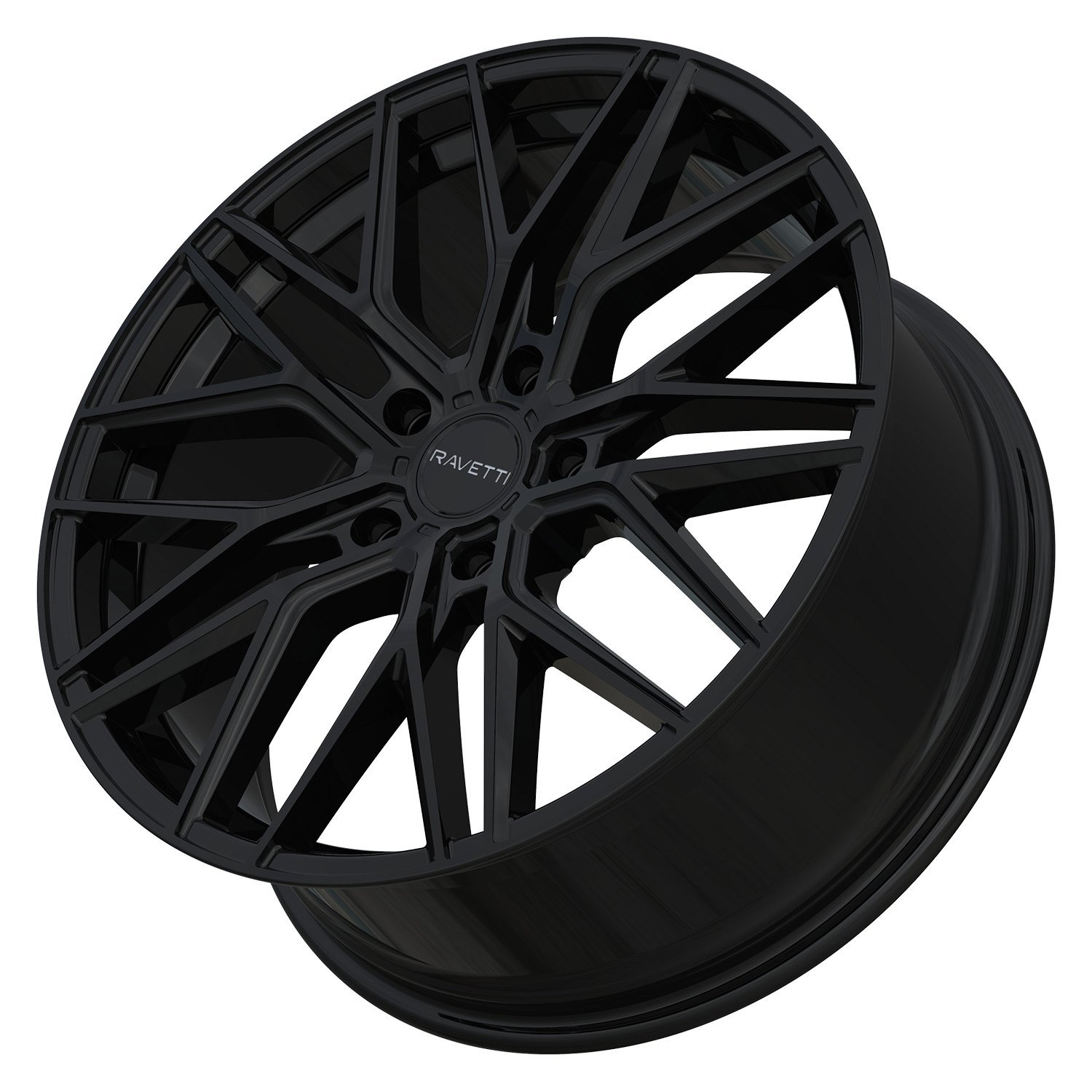 RAVETTI® M16 Wheels - Full Gloss Black Rims - RAV-M16-2874B