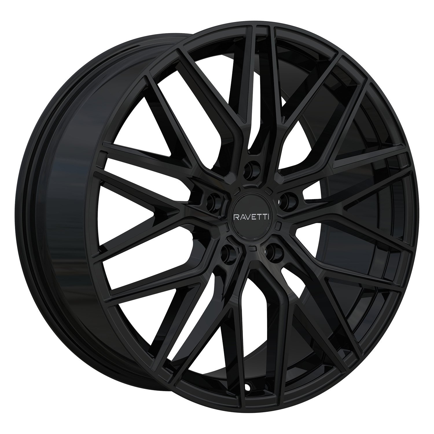RAVETTI® M16 Wheels - Full Gloss Black Rims