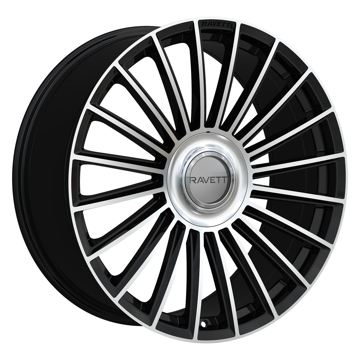 RAVETTI® M17 Wheels - Black with Machined Face Rims - PROMO-114.3-A