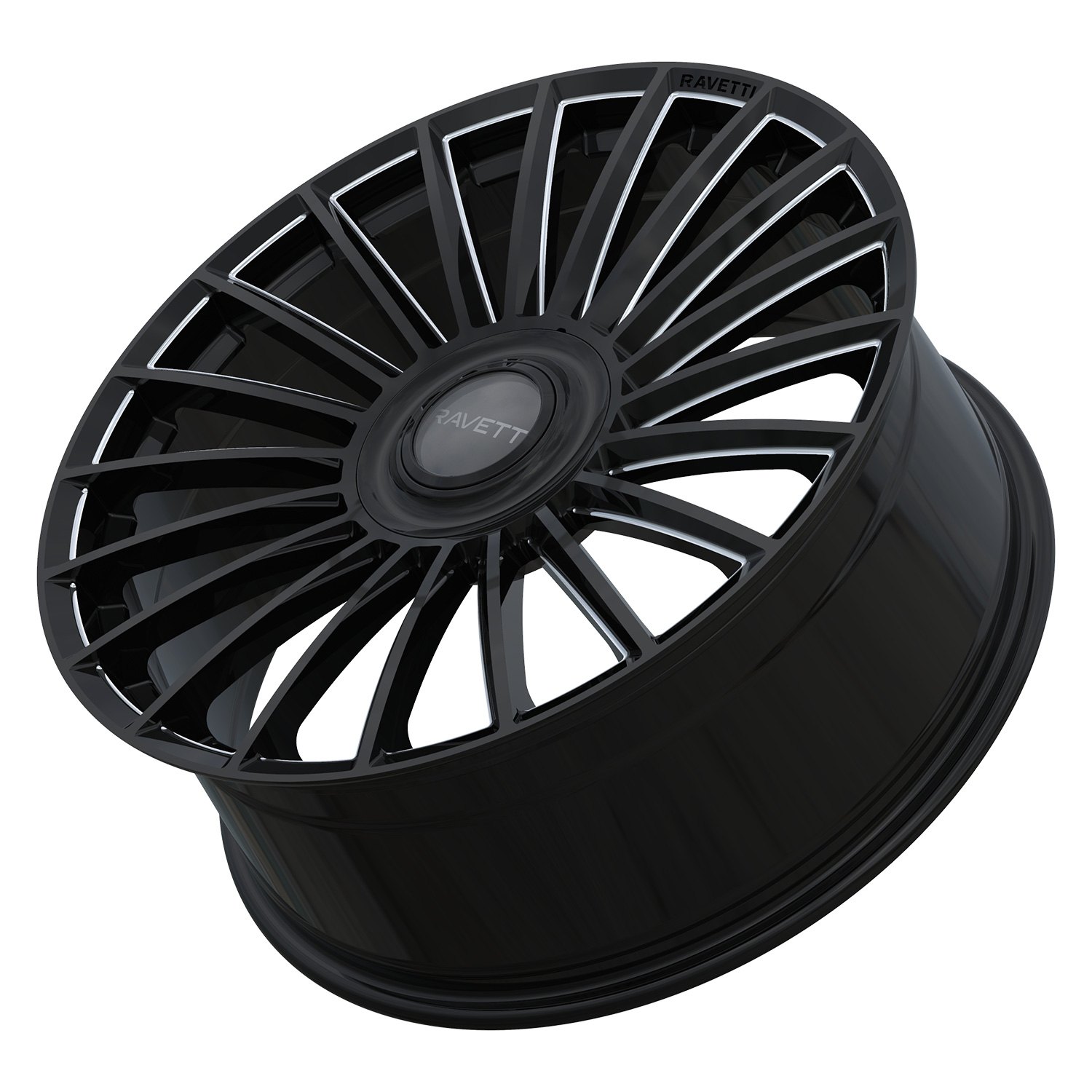 RAVETTI® M17 Wheels - Black with Milled Accents Rims - RAV-M17-22913BMW ...