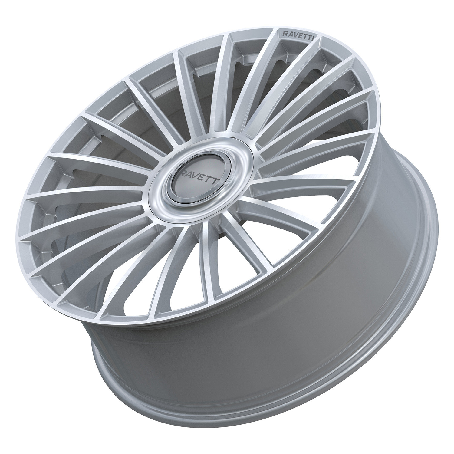 RAVETTI® M17 Wheels - Silver with Brushed Accents Rims - RAV-M17 ...