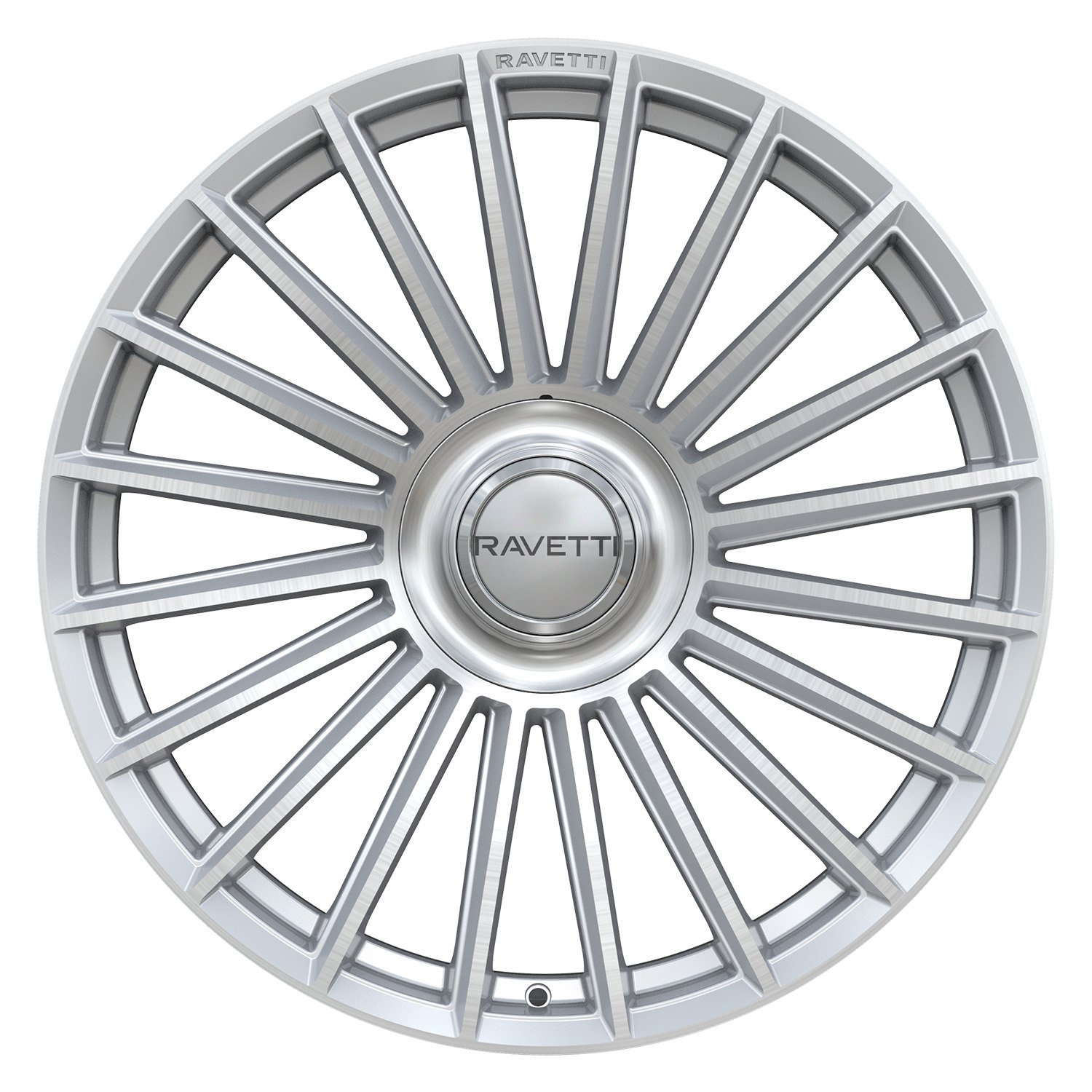 RAVETTI® M17 Wheels - Silver with Brushed Accents Rims