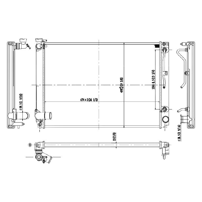 Reach Cooling® 41-13019 - Engine Coolant Radiator