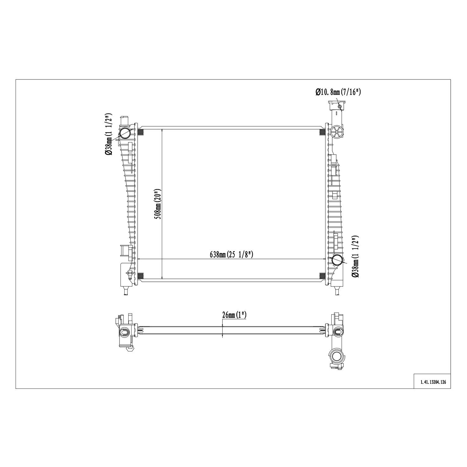 Reach Cooling® 41-13204 - Engine Coolant Radiator