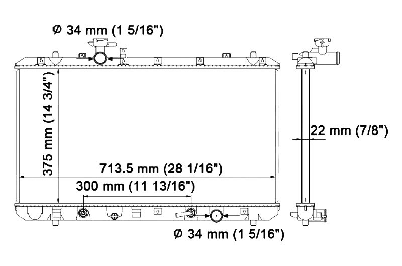 Reach Cooling® 41-2980 - Engine Coolant Radiator