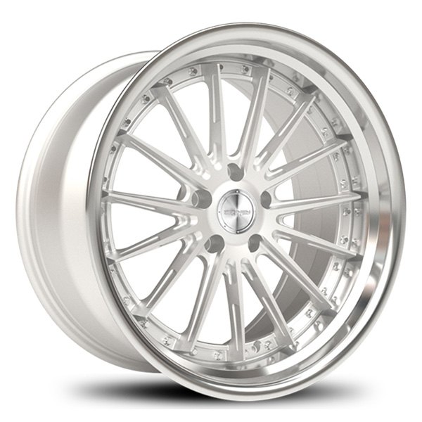 RENNEN® CSL-8 Wheels - Brushed Silver with Chrome Step Lip Rims