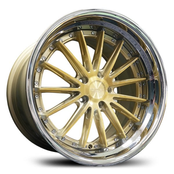 RENNEN® CSL-8 Wheels - Tinted Gold with Chrome Step Lip Rims