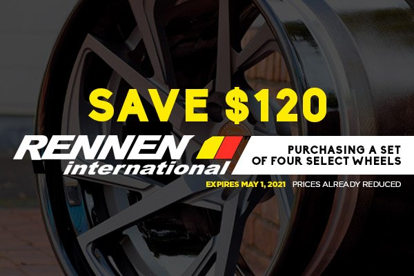 RENNEN® CSL-5 Wheels - Gloss Black with Chrome Step Lip Rims