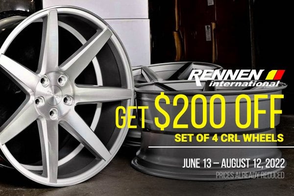 RENNEN® CSL-2 Wheels - Brushed Silver with Chrome Step Lip Rims