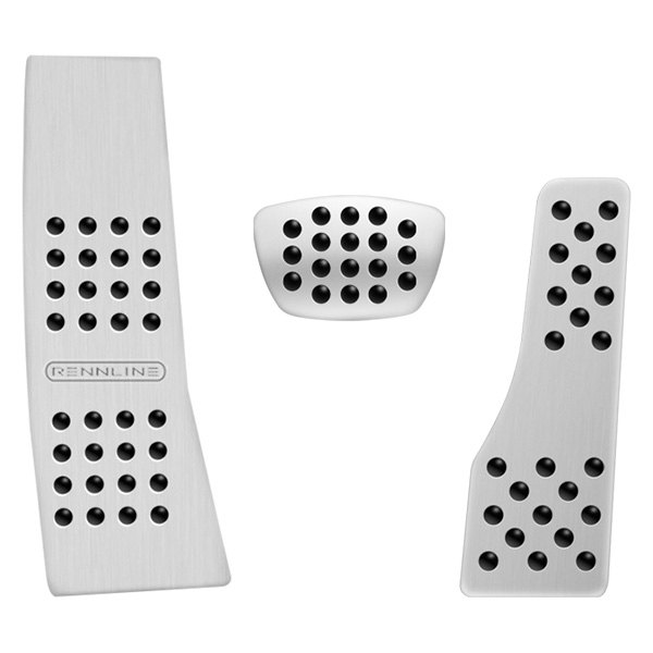 Rennline® P71.62.96 SILVER - Aluminum Automatic Pedal Set