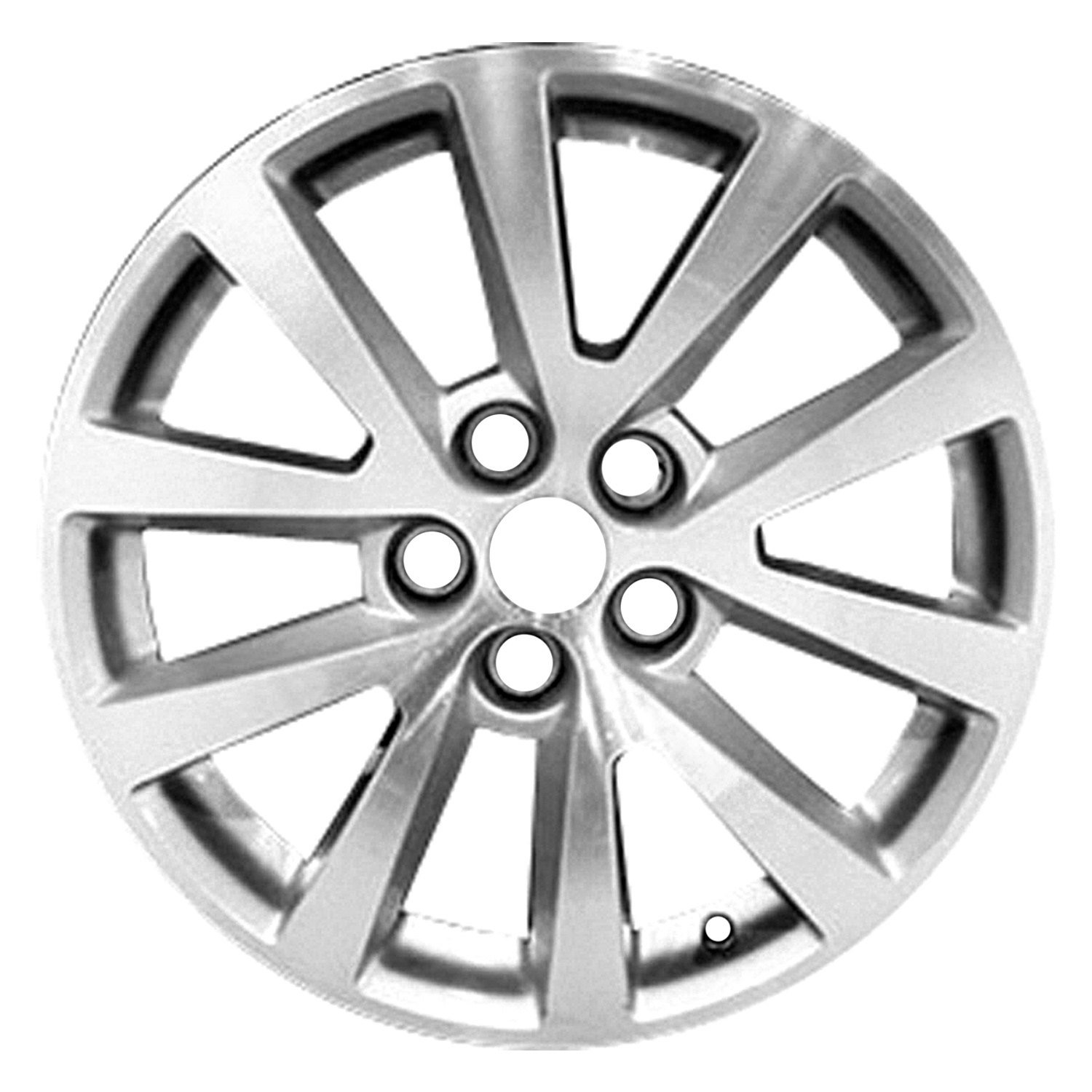 Replace® ALYGP038U10U1 - 5 V-Spoke Machined and Bright Sparkle Silver ...