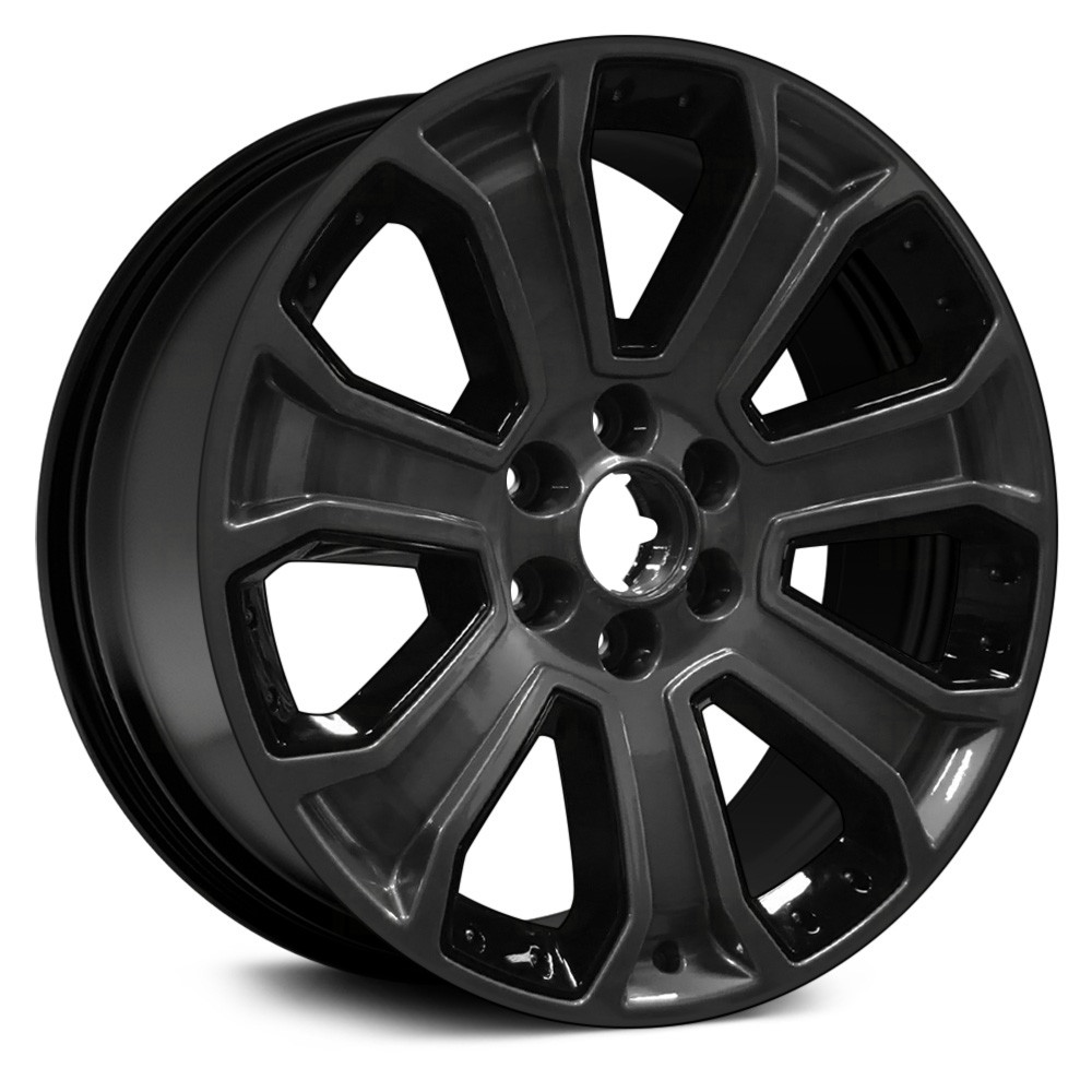 Replace® ALYGQ055U45N - 7 I-Spoke Black 22x9 Alloy Factory Wheel - Replica