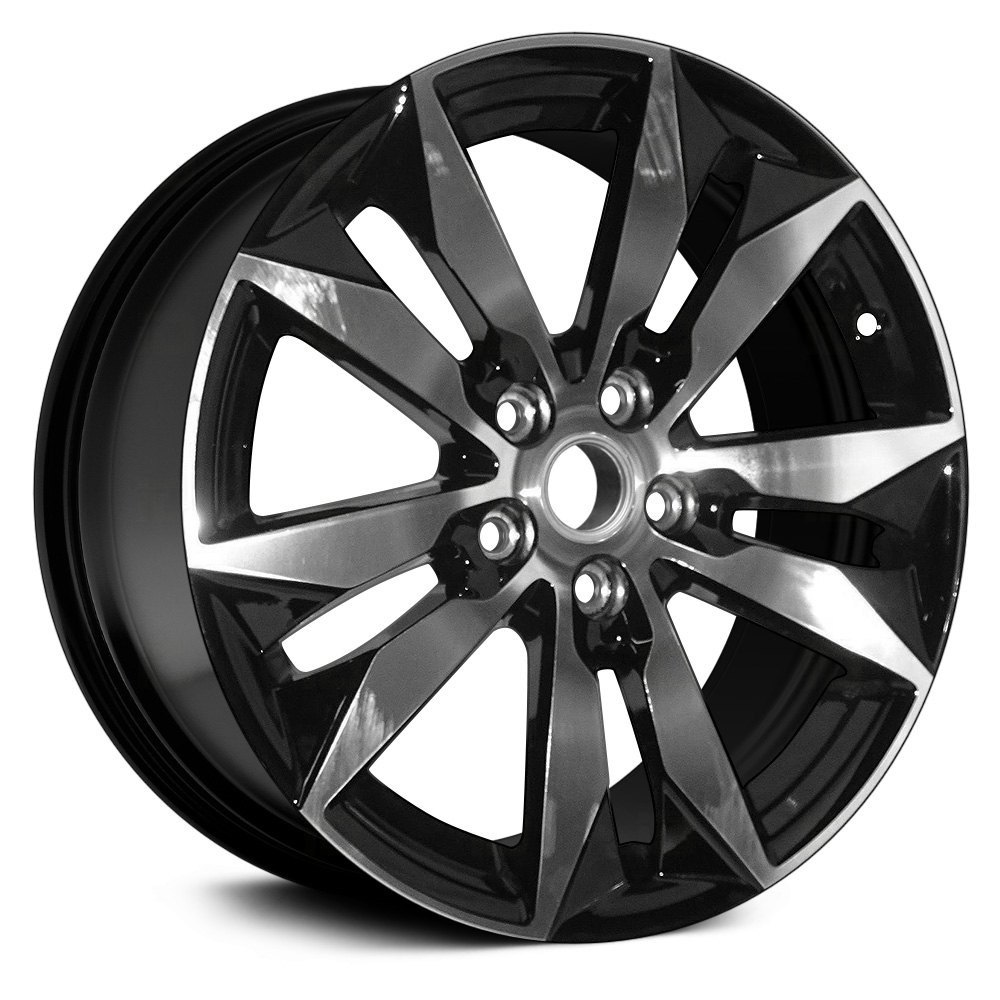 Replace® ALYGR034U45N - 5 V-Spoke Slow Machined and Black 18x8.5 Alloy ...