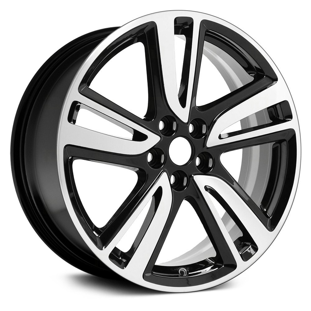 Replace® ALYGS096U45 - Double 5-Spoke Machined Gloss Black 18x7.5 Alloy ...
