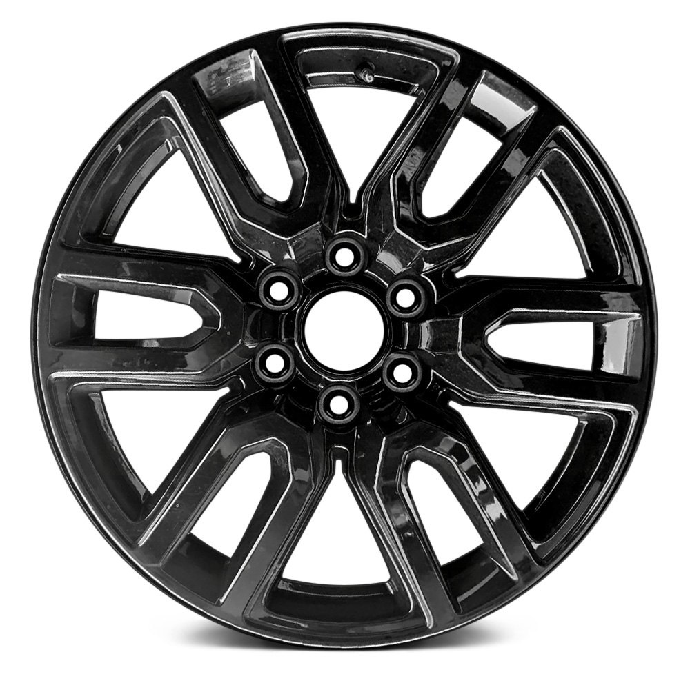 Replace® ALYGT075U45 - 6 V-Spoke Black 20x9 Alloy Factory Wheel ...