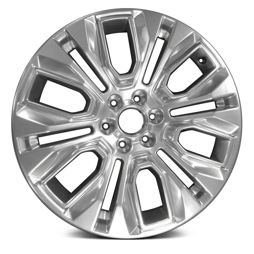 Replace® ALYGU069U80 - 6 Split-Spoke Polished 22x9 Alloy Factory Wheel ...