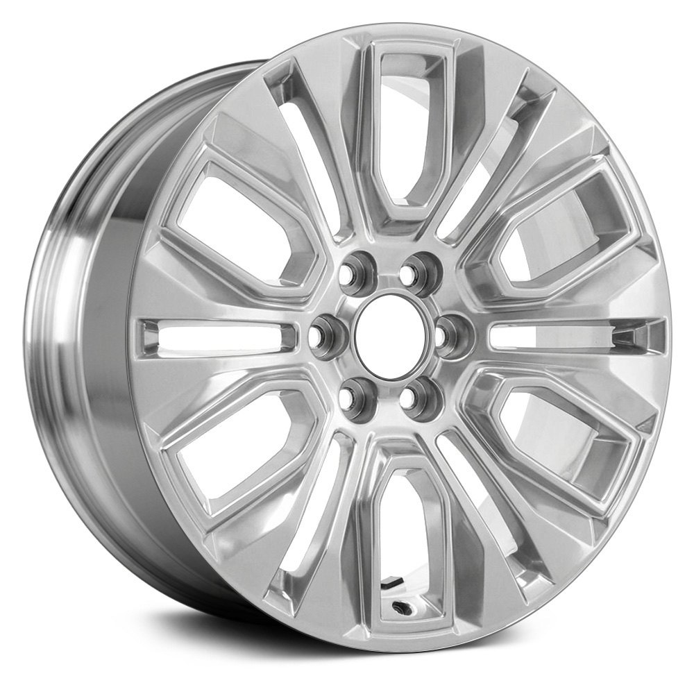 Replace® ALYGU069U80 - 6 Split-Spoke Polished 22x9 Alloy Factory Wheel ...