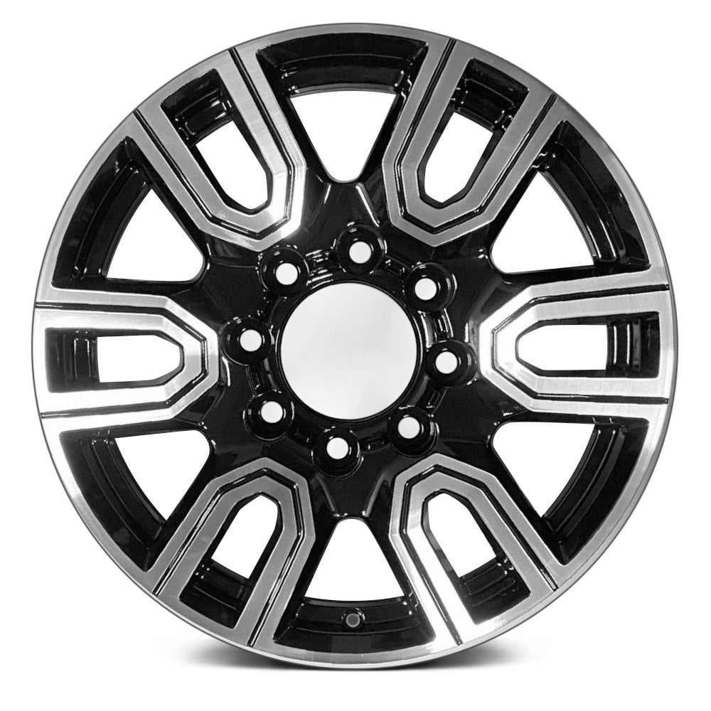 Replace® ALYGU011U45 - 6 Double-Spoke Machined Gloss Black 20x8.5 Alloy ...