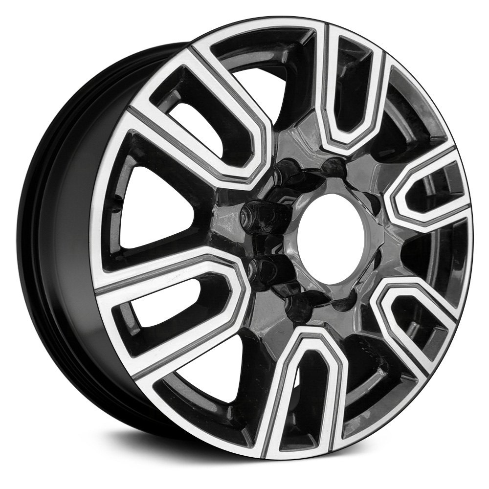 Replace® ALYGU011U45 - 6 Double-Spoke Machined Gloss Black 20x8.5 Alloy ...