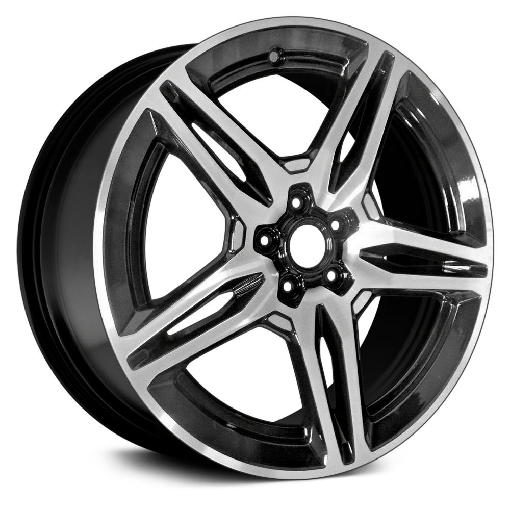 Replace® ALYFO072U45 - Double 5-Spoke Black 19x8 Alloy Factory Wheel ...
