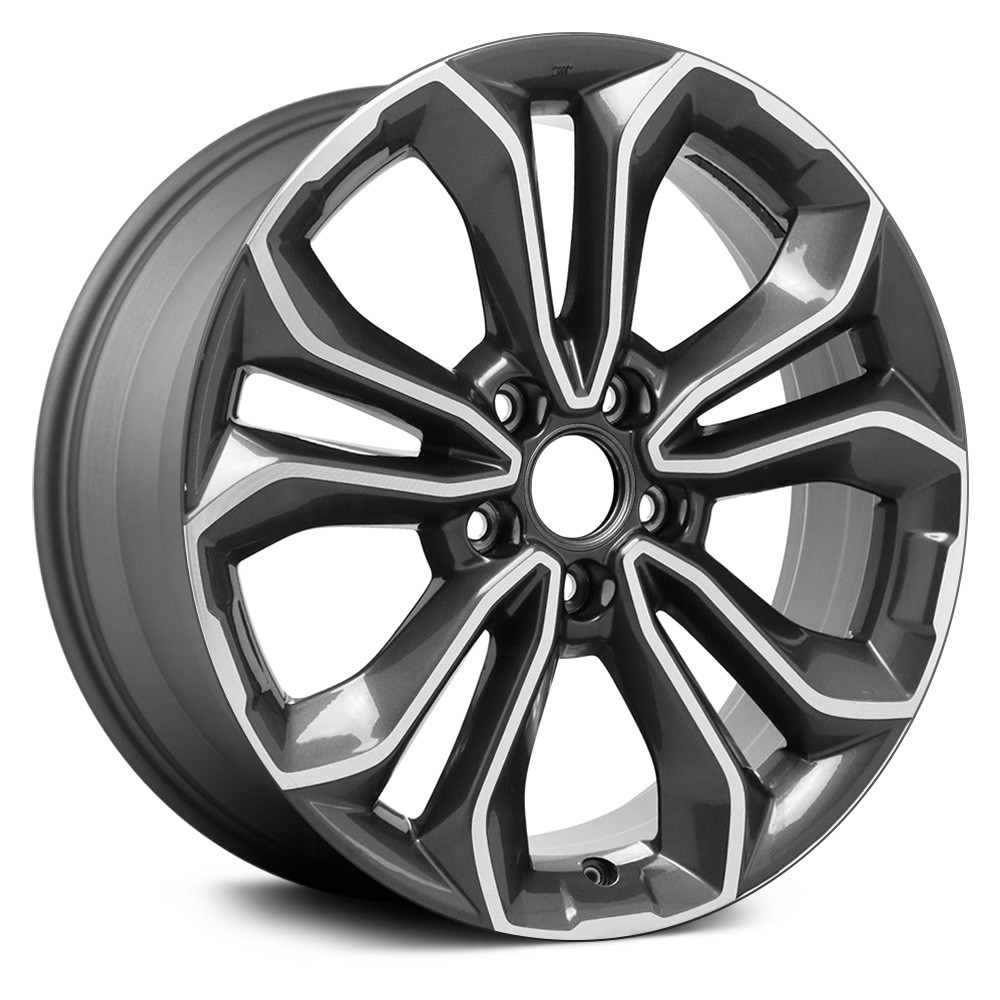 Replace® ALYHT099U35 - 5 Split-Spoke Machined Medium Charcoal 19x7.5 ...