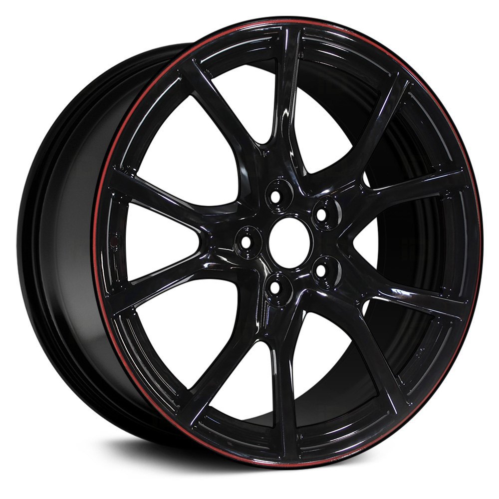 Replace® ALYHT043U45N - 5 Y-Spoke Black with Red Stripe On Lip 20x8.5 ...