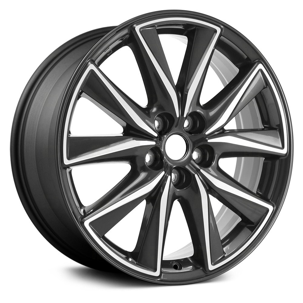 Replace® ALYMX031U30 - 10-Spoke Machined and Dark Charcoal 19x7 Alloy ...