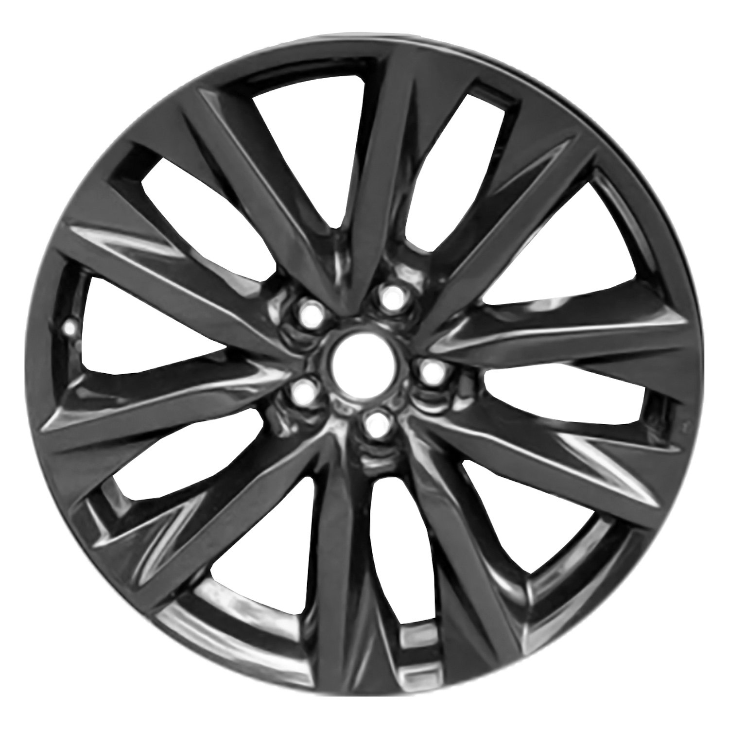 Replace® ALYMX028U45 - 5 V-Spoke Painted Black Metallic 20x8.5 Alloy ...