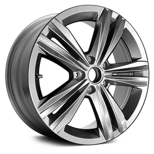 Replace® ALYWB023U20 - Double 5-Spoke Gray Silver 17x7 Alloy Factory ...
