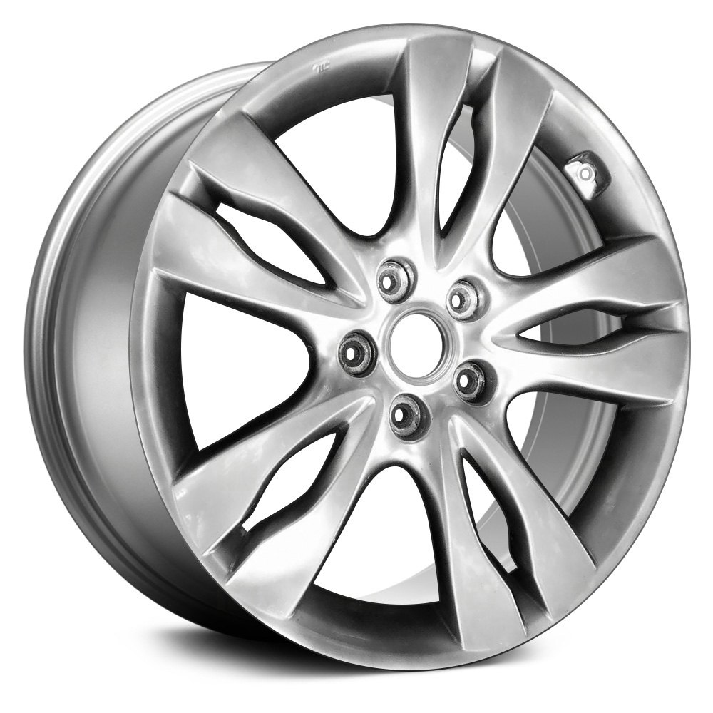 Replace® ALYHX088U78 - Double 5-Spoke Bright Hyper Silver 18x7 Alloy ...