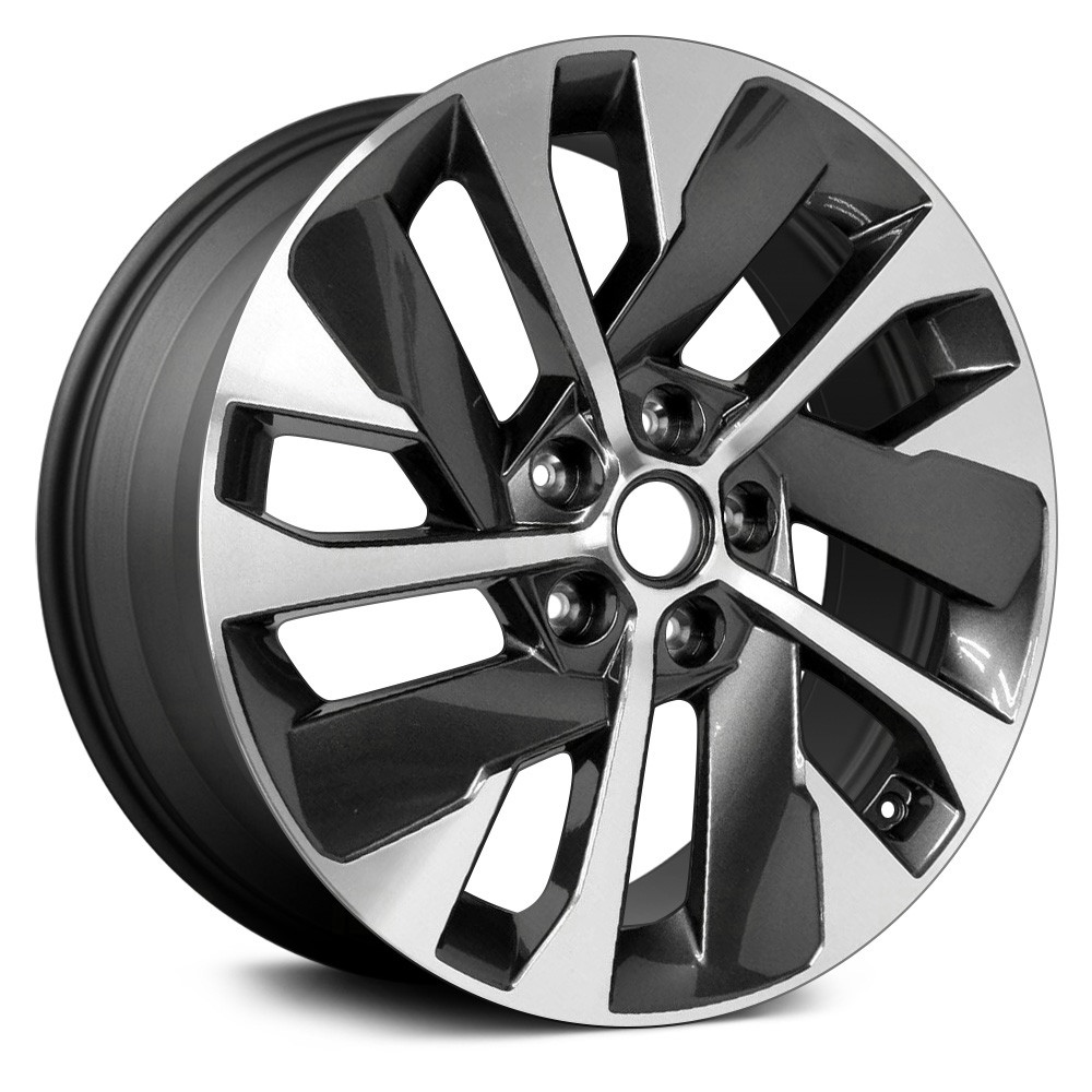 Replace® ALYHU075U30 - 10-Spoke Machined Dark Charcoal Metallic 18x7.5 ...