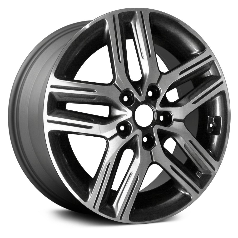Replace® ALYKL045U35 - Double 5-Spoke Machined Medium Charcoal 17x7 ...