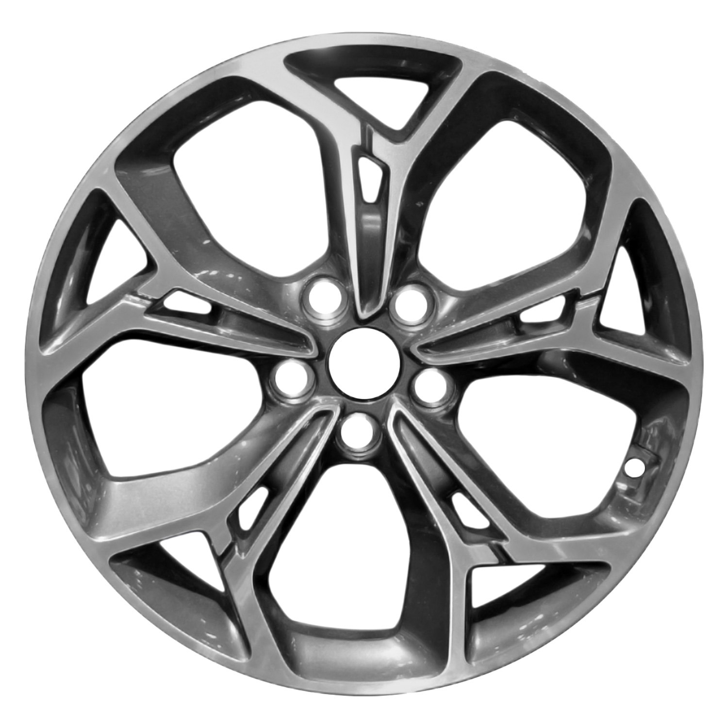 Replace® ALYKL095U45 - 5 Split-Spoke Machined Black Metallic 19x7.5 ...