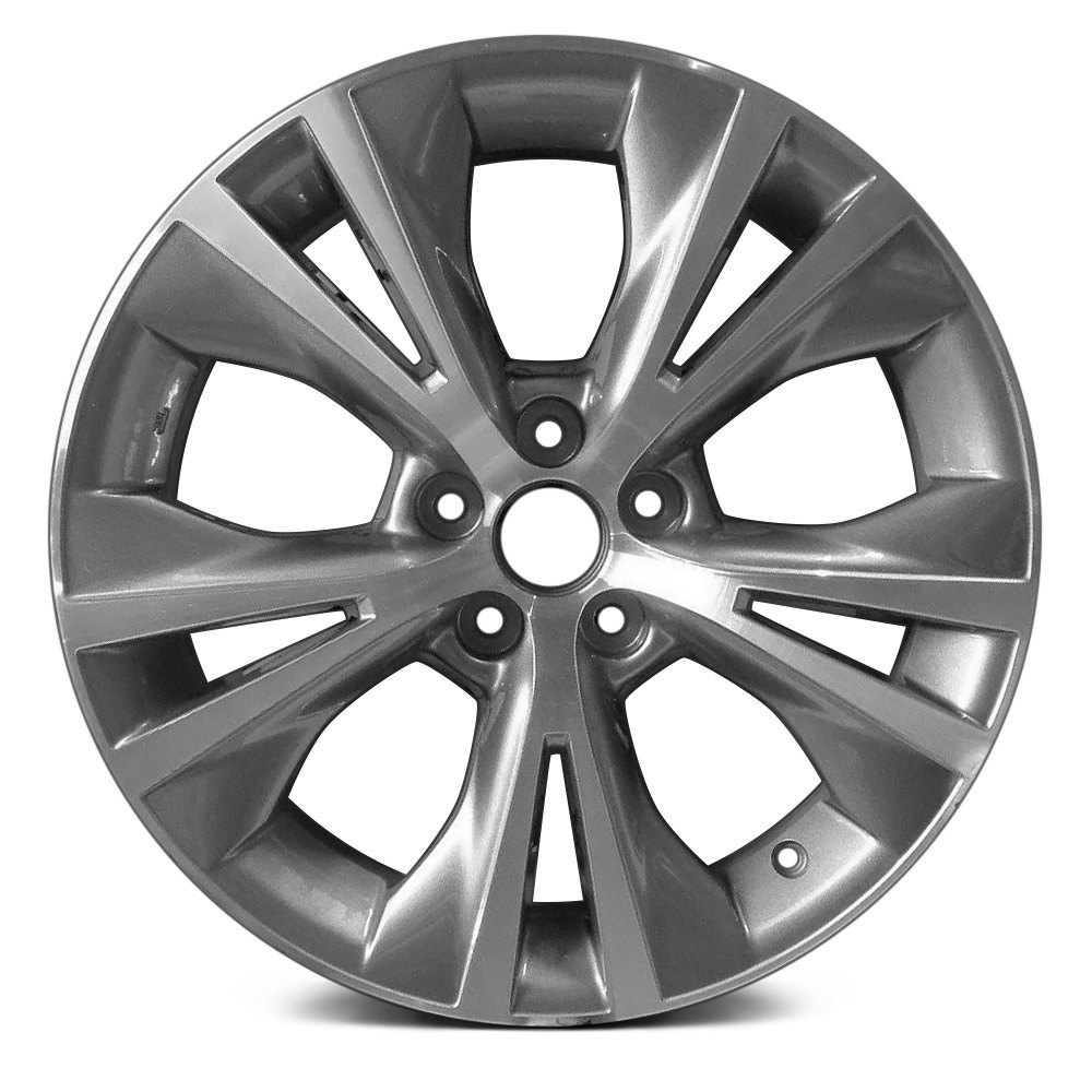 Replace® ALYTU077U10N - 5 V-Spoke Light Charcoal Metallic with Machined ...